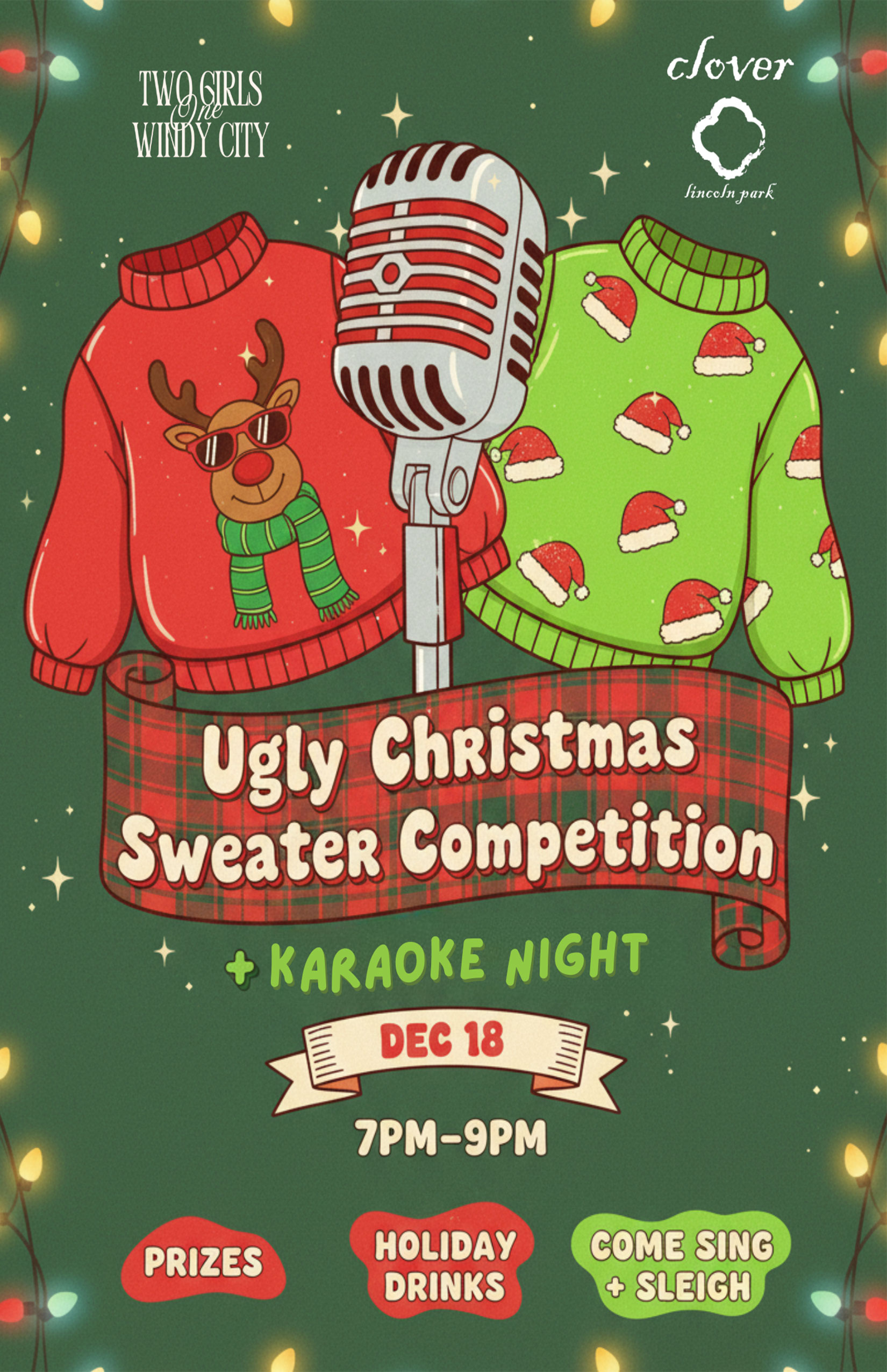 Ugly Christmas Sweater Competition + Karaoke Night – Dec 18 - Clover ...